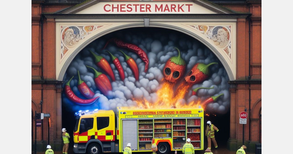 Le marché de Chester évacué à cause des fumées de piment